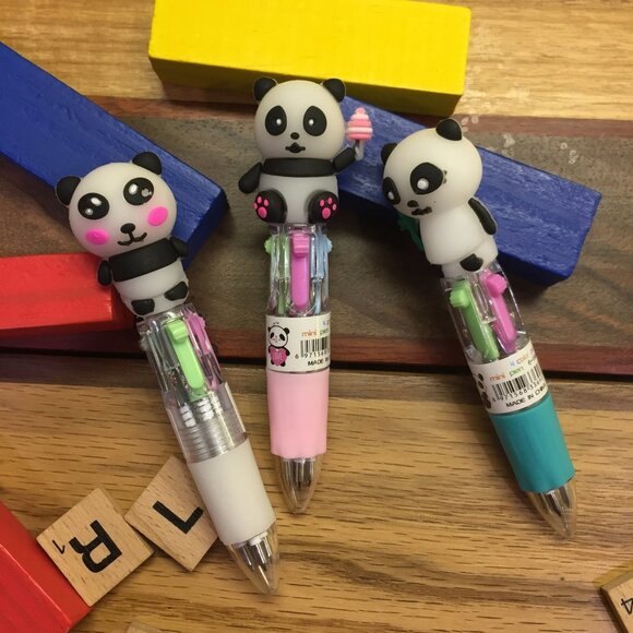 Office | Panda Multi Colored Ballpoint Pens 3 Pack | Poshmark